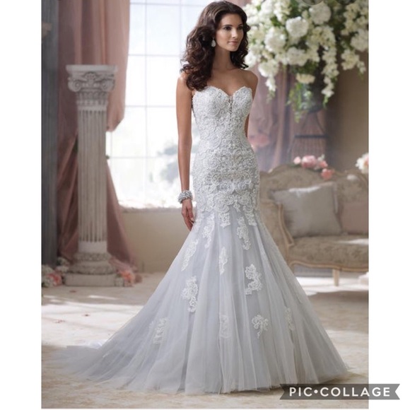 David Tutera | Dresses | David Tutera Wedding Gown Soft Baby Blue ...